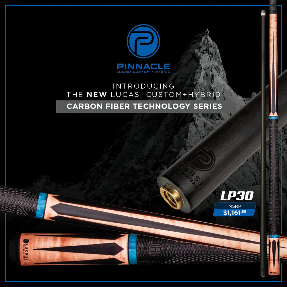 Lucasi Pinnacle Birdseye Maple Cue with Carbon Fiber Shaft